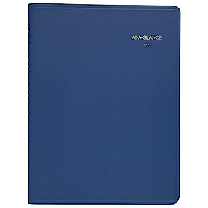 AT-A-GLANCE 2023 Weekly Planner, Quarter-Hourly Appointment Book, 8-1/4" x 11", Large, Fashion Color, Blue (7094020)