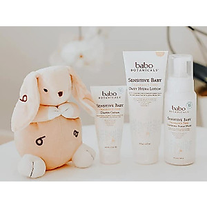 Babo Botanicals Sensitive Baby Fragrance-Free Diaper Cream - with Non-Nano Zinc Oxide, Organic Calendula, Shea & Cocoa Butter - EWG Verified - 3 oz