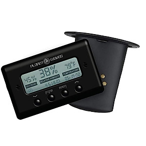 D'Addario Accessories Acoustic Guitar Humidifier with Digital Humidity & Temperature sensor, Black