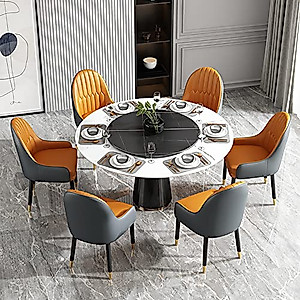 BAYCHEER Leather Contemporary Home Side Chair Parsons Chair of 21'' Wide Chairs - Black-White Set of 4