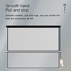 Annibells Manual Pull Down Projector Screen 60inch Video Projection Screens Outdoor Indoor Easy to Install 3D 4K 16:9/4:3 HD Movie Screen for Home Party Office Gaming-16:9