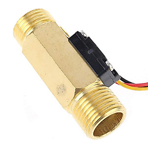 Water Flow Totalizer & Flow Rate Meter with Digital LCD Display +G1/2" Effect Liquid Water Flowmeter Sensor-1-25L