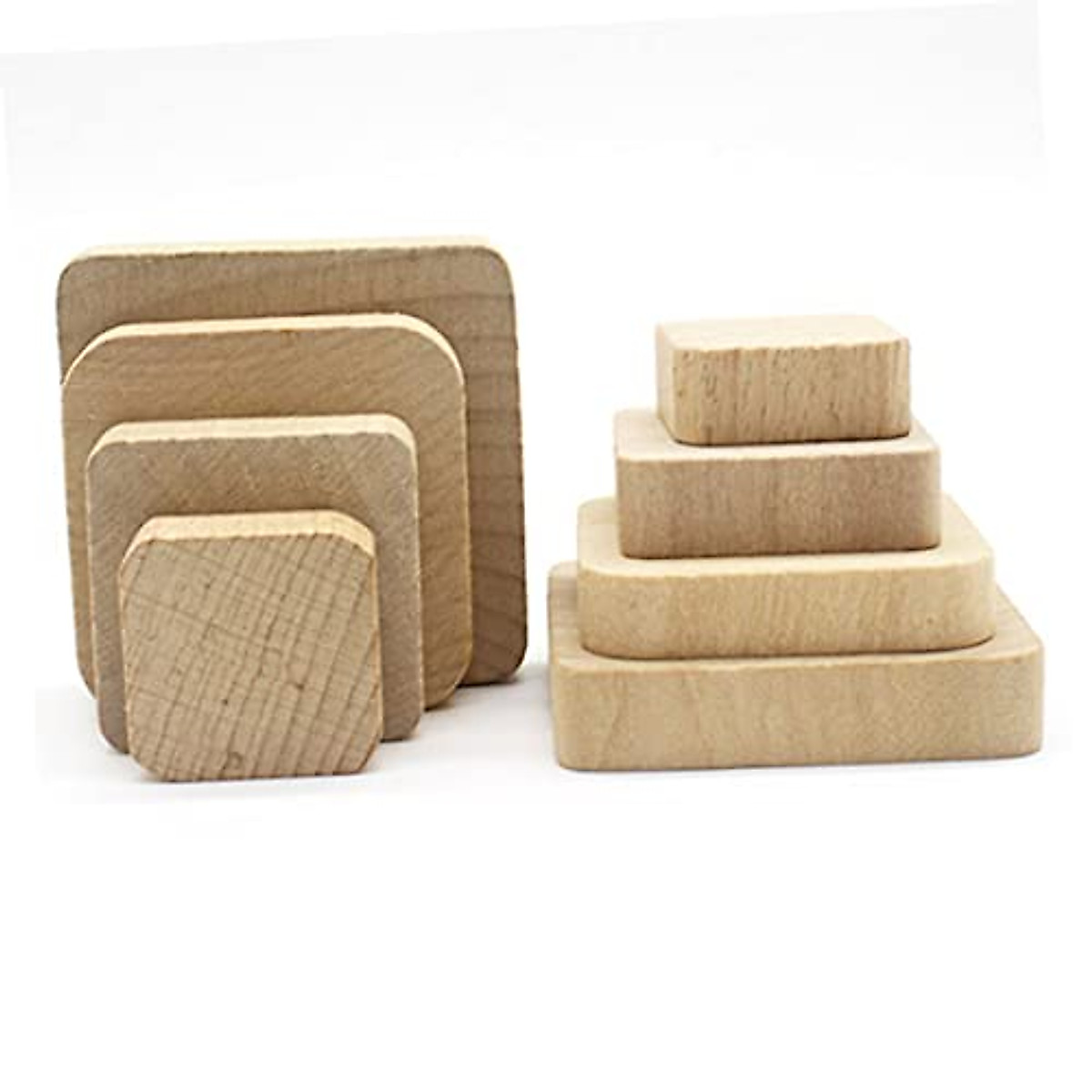 TEHAUX 10pcs Mini Blocks Void Stamp Wood Base Mini Wooden Cubes Unfinished Wood Cubes Crafts Scrapbooking Stamps Base Wooden Stamps Base Wood DIY Stamp Base Wood Carving Handle Wooden