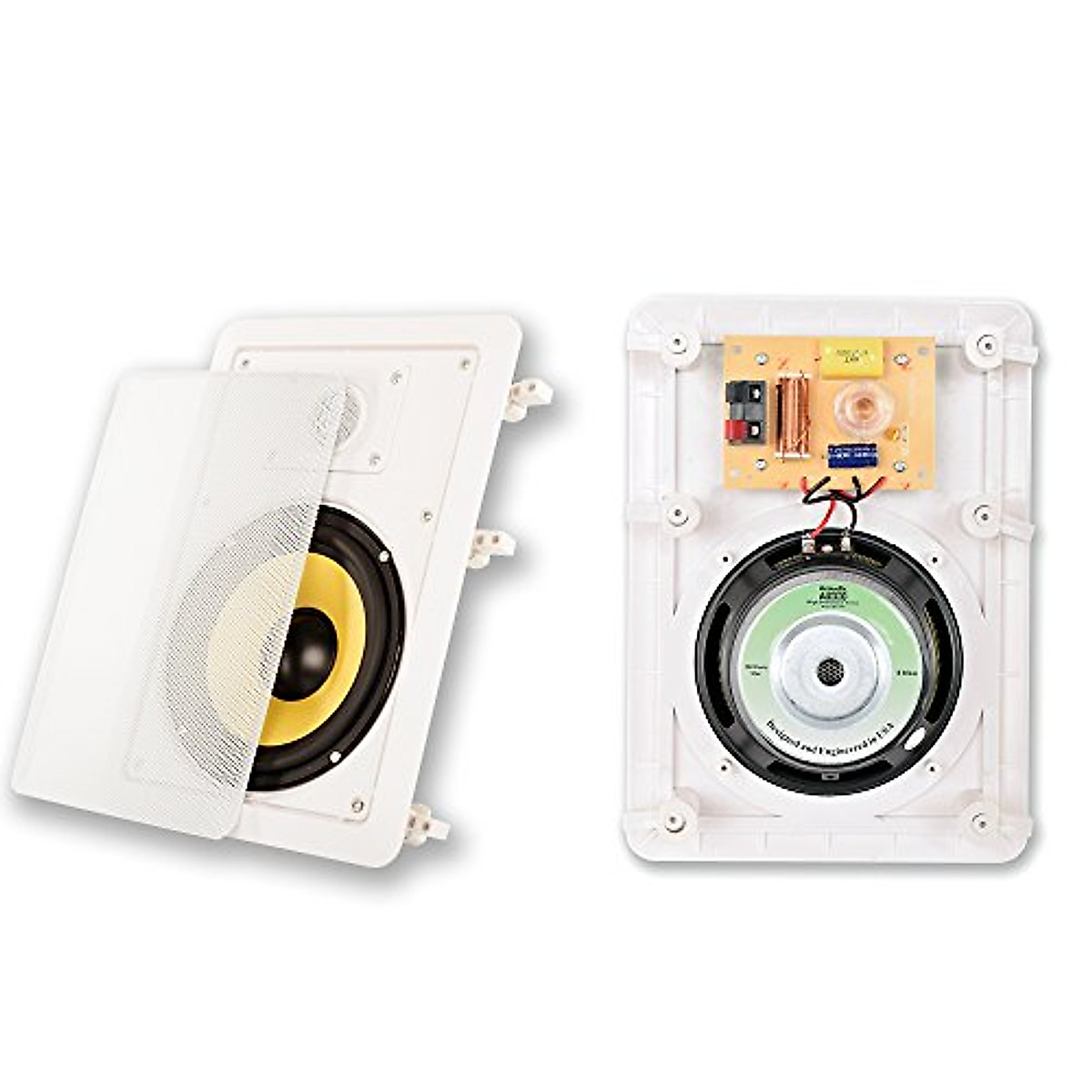 Acoustic Audio by Goldwood HD516 In-Wall/Ceiling Home Theater Surround 5.1 Speaker System, 6.5-Inch, White