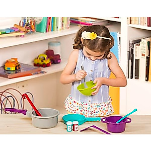 Battat – Pretend Cooking Set – Plastic Kitchen Toys – Play Dishes & Utensils-Toddler Cooking Set – 3 Years + (21 Pcs)