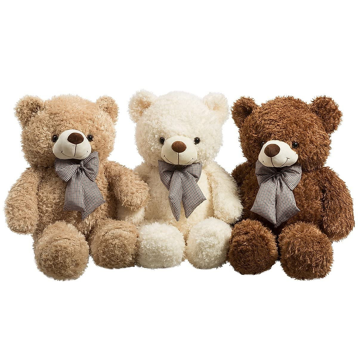 iBonny Teddy Bear Stuffed Animals Plush Soft Cuddly Bear 32 Inch Beige