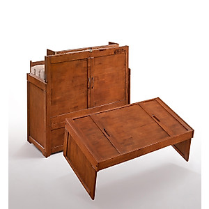 Night & Day Furniture Murphy Cube Cabinet Bed (Cherry, Twin XL Pre-Assembled)