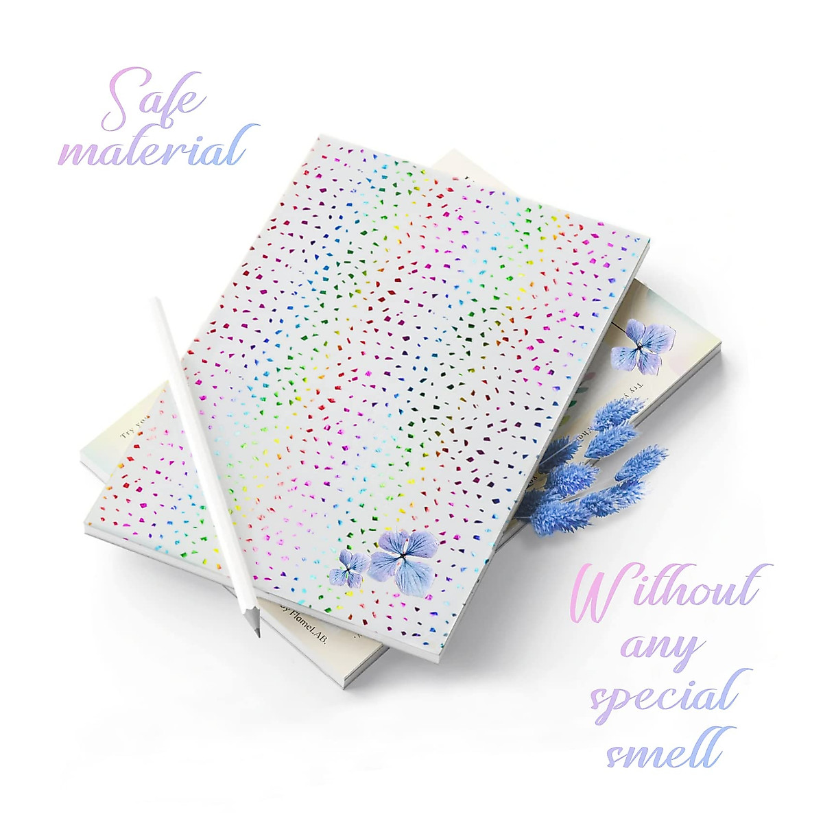 25 Sheets Rainbow Glitter Tissue Paper, 19.7*27.6 Rainbow Sparkle on White Wrapping Paper, Confetti Tissue Paper for Birthdays, Baby Showers, Unicorn Party, Weddings, Christmas