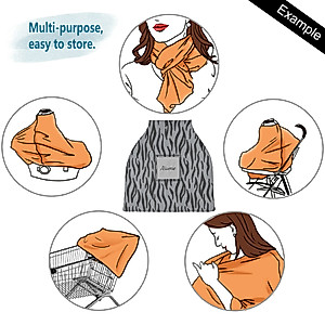 Personalized Baby Name Car Seat Covers for Babies Infant - Nursing Cover Breastfeeding Scarf, Carseat Cover for Girls and Boys, Constellation Starry Sky