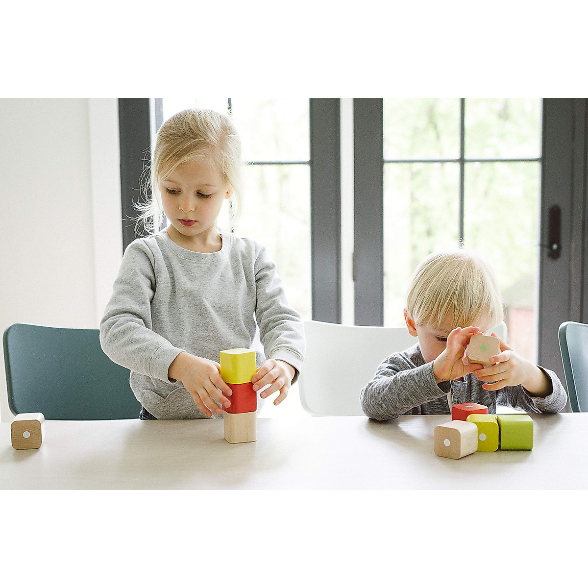 Tegu 6 Piece Magnetic Baby’s First Building Blocks, Tints