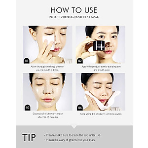 Biorace] Pore Tightening Pearl Clay Mask 110 g / 3.8 oz Tightens Pores + Sebum Control + Deep Cleanse [Made in KOREA]