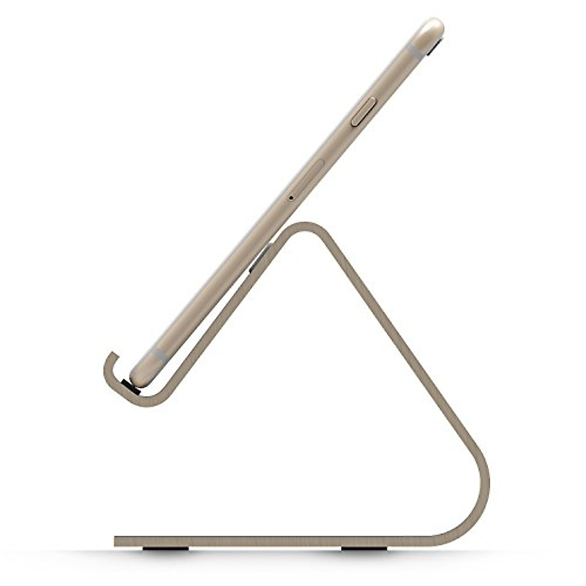 elago® M2 Stand [Champagne Gold] - [Premium Aluminum][Angled for Video Calls][Cable Management] - for all iPhones, Galaxy, and other Smartphones