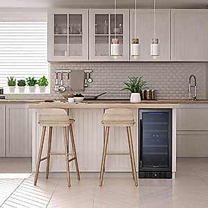 NewAir Freestanding 28 Bottle Dual Zone Wine Fridge, French Door, Black Stainless Steel