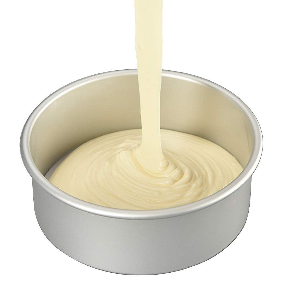 Tosnail 2 Pack 9" x 3" Round Aluminum Cake Pan with Removal Bottom