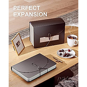 ThinkTex 26 Pockets Expanding File Folder, A-Z Colorful Tabs, Monthly Bill Receipt Documents Organizer, Larger Capacity, Letter/A4 Size