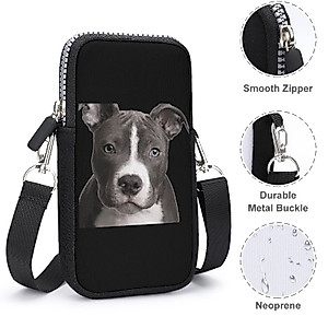 FunnyStar American Pit Bull Crossbody Phone Bag Shoulder Wallet Purse Cellphone Handbag with Adjustable Strap