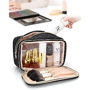 MONSTINA Makeup Bag for Women,Two layer Pouch Bag