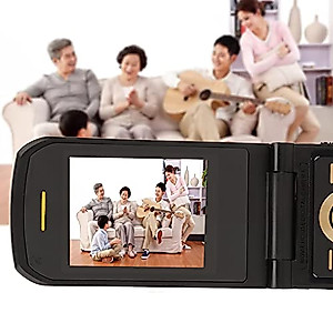 Zyyini G9000 Unlocked Flip Phone, 2.4inch Big Buttons Big Fonts Flip Mobile Phone for Seniors, Dual SIM Card, Loud Volume Speaker, with LED Flashlight, 4800mAh Battery, Gold