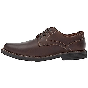 Dockers Mens Parkway Leather Dress Casual Oxford Shoe with Stain Defender, Dark Brown, 10.5 W