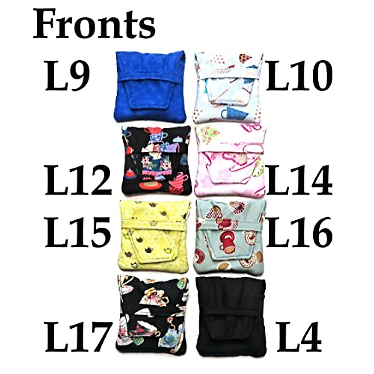 Large Teabag Shaped Tea Bag Wallet, Quilted, Handcrafted, Nothing Falls Out, Secure Hold, Tea, Your Choice of Tea Cups or Tea Pots