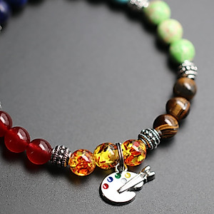 VALAFO Artist Bracelet Gifts for Women a Painter Artistic Bracelets Painters Palette Jewelry Art Artist Bracelet