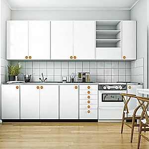 JAYZUUM 8pc Boho Rattan Dresser Knobs, Handmade Wicker Woven, Wood Knobs for Home Decor Boho Furniture Drawer (Caramel)