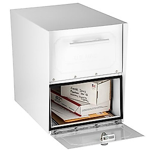 Architectural Mailboxes Oasis Classic Large High Security Parcel Mailbox, White