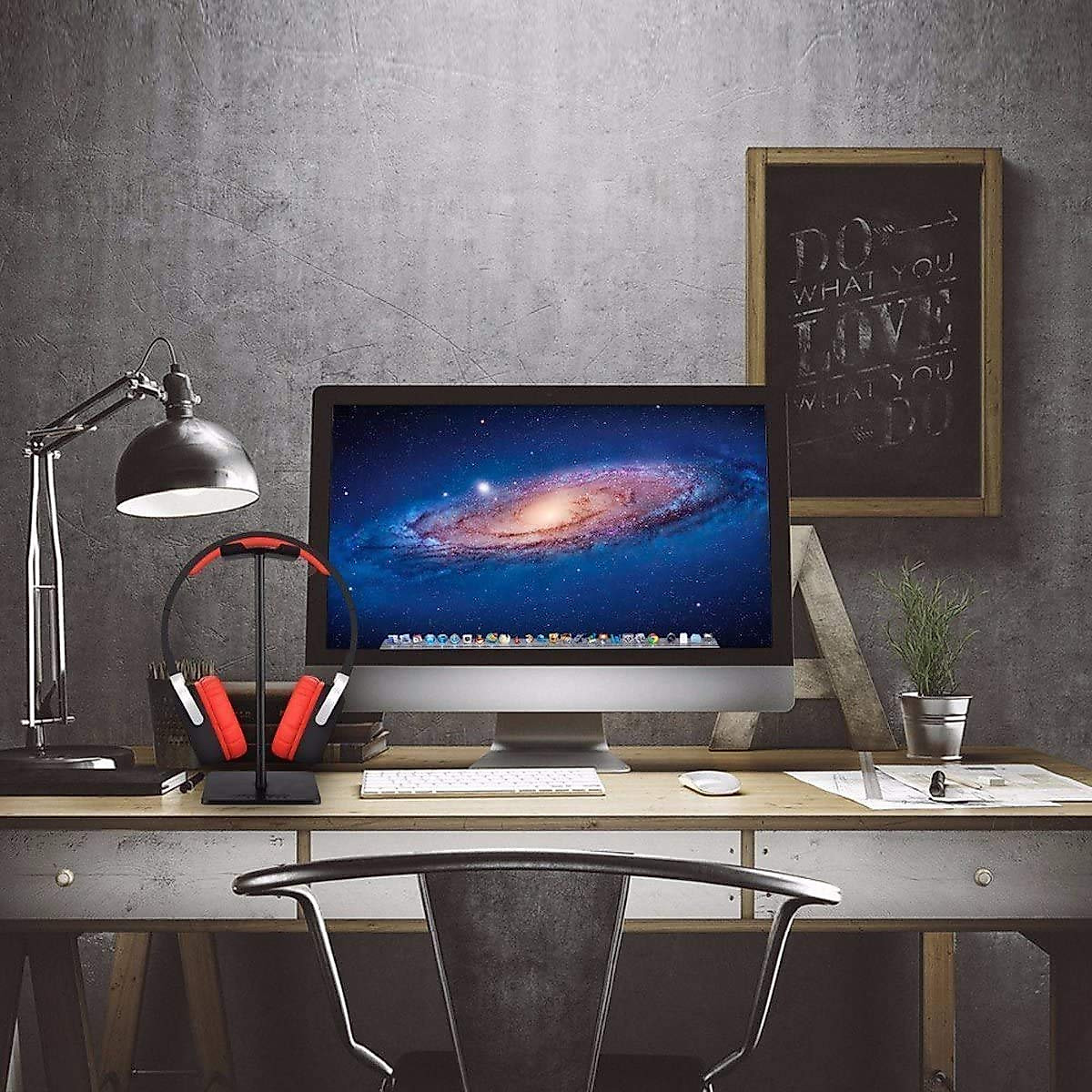 YouCut Headphone Stand, Universal Aluminum Holder Showing Display Hanger for HyperX Cloud II Gaming Headset, Microsoft Xbox One Chat, Turtle Beach Recon, Sony Headset 2.0 and More (White)