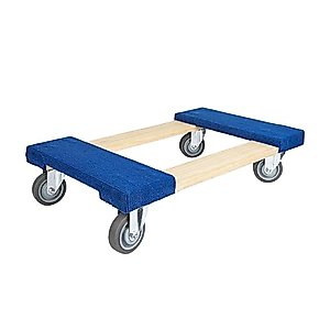 HaulPro Heavy Duty Furniture Dolly Fully Assembled with Four Wheels- 30" x 18"- 900 pound Capacity for Easy Moving and Transport