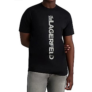 Karl Lagerfeld Paris Men's Soft Cotton Everyday Sportswear T-Shirt, Black, X-Large