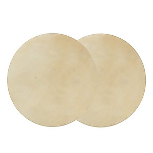 2pcs Drum Head Skin, 8.5/12in Faux Buffalo Leather with Consistent Clear Sound for African Bongo Drums 2 Size to Choose(12 inch)