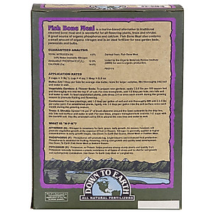 Down to Earth Organic Fish Bone Meal Fertilizer Mix 4-12-0, 5 lb