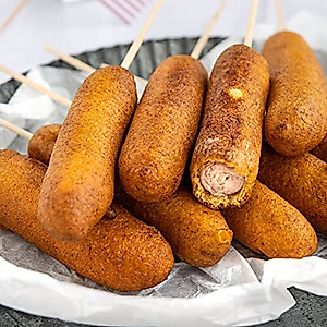 BambooMN 4.5 Inch 5mm Thick Semi Point Food Caramel Candy Apple Corn Dog Garden Bamboo Skewers, 1000 Pieces