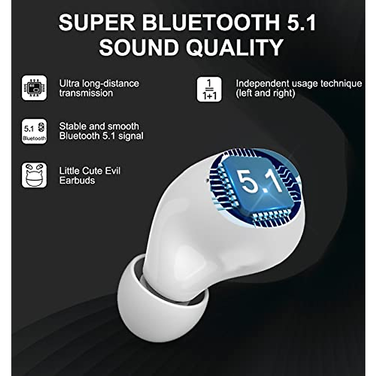 Instiwitt Cartoon Animation Game Wireless Earbuds, Bluetooth 5.1 Wireless Headset with Cute Wireless Charging Case Waterproof Stereo Headphones Noise Reduction in-Ear Built in Mic Sports Earphones