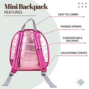 Milkdot Designer Mini Backpack, Vegan Leather, Perfect for Women, Men, Boys, Girls, Stylish for kids ages 3+ (Pink)