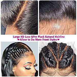 360 Lace Front Wigs Human Hair Pre Plucked, 200 Density Body Wave Frontal 360 Wig Human Hair Full Lace Human Hair Wigs, HD Lace Front Wigs for Black Women Human Hair Glueless with Baby Hair