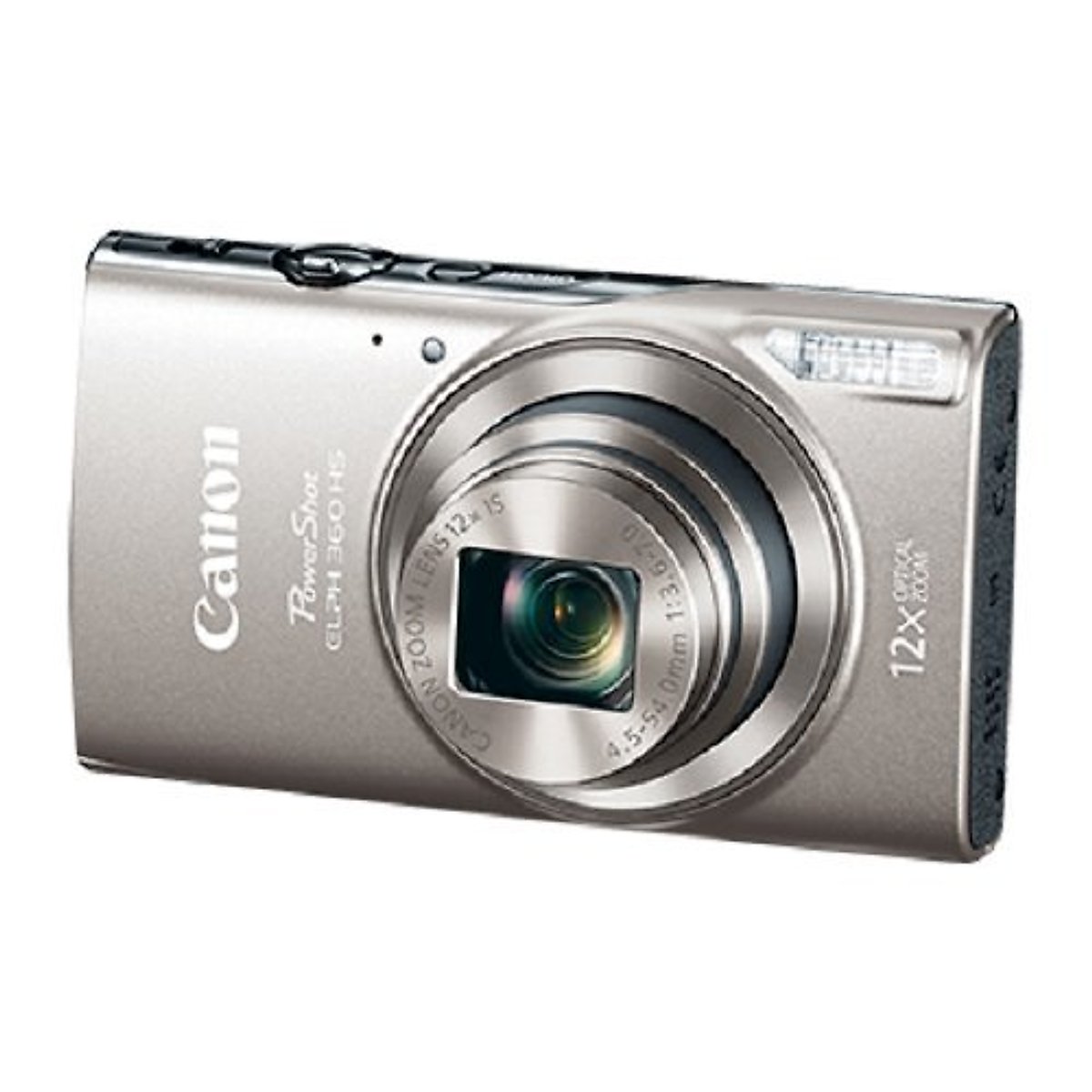 Canon PowerShot ELPH 360 Digital Camera w/ 12x Optical Zoom and Image Stabilization - Wi-Fi & NFC Enabled (Silver) (Renewed)