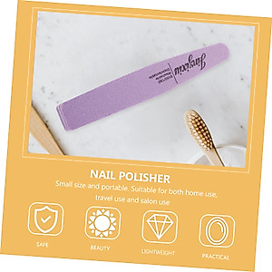 Beaupretty Manicure Pedicure Set Nail Buffer Strip Nail File: 10pcs Manicure Sponge File Double Sided Nail Buffing Block Salon Pedicure Polisher File for Men Women Purple Nails Set