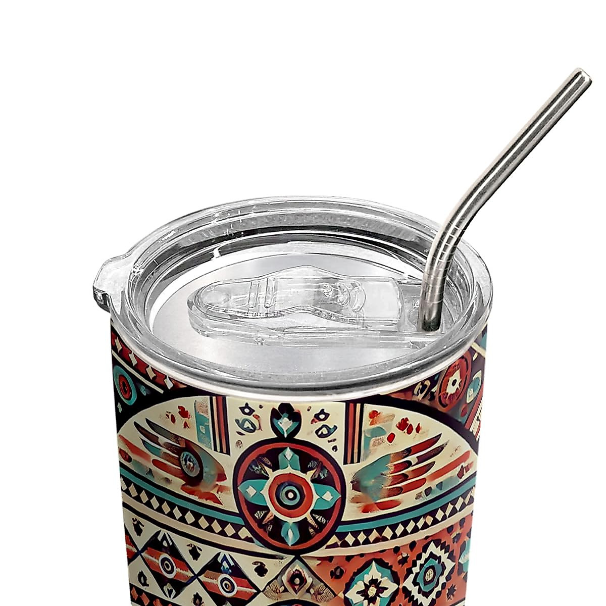 20oz Dreamcatcher Native American Tumbler, Native American Indian Gifts, Coffee Thermos for Women, Men, Stainless Steel Double Wall Vacuum Insulated Coffee Mug, Travel Cup with Lid
