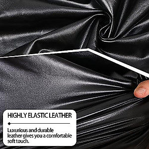 HewTLES PU Leather Sofa Console Cover, Waterproof Recliner Console Cover, Black