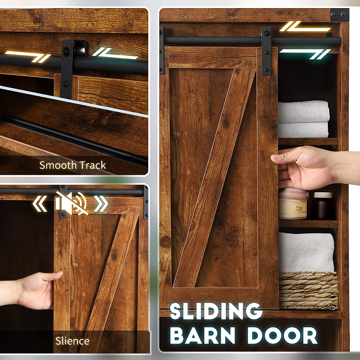 Homajor Over The Toilet Storage Cabinet,Over Toilet Bathroom Organizer,Above Toilet Storage Cabinet,Bathroom Storage Cabinet Over Toilet,with Adjustable Shelf,Sliding Door(White)