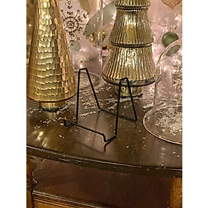 Tetra-Teknica (4 Pack) DS03-B 6" Square Wire Display Stand for Plate, Artwork, Picture Frame, Plaque and More (Black)