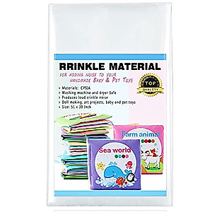 Zonon Noise Making Crinkle Paper Crinkle Material Noise Maker Plastic Film for Baby Dog Cat Toys Pet Supplies (51 x 39 Inch)