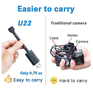 [Upgraded Night Vision] Smallest Wireless WiFi Camera,HD1080P USB Hidden Camera,Video Recording Live Feed,Hidden Spy Cam Nanny Camera/No Light Night Vision/Motion Activated Alarm(Upgraded Phone APP
