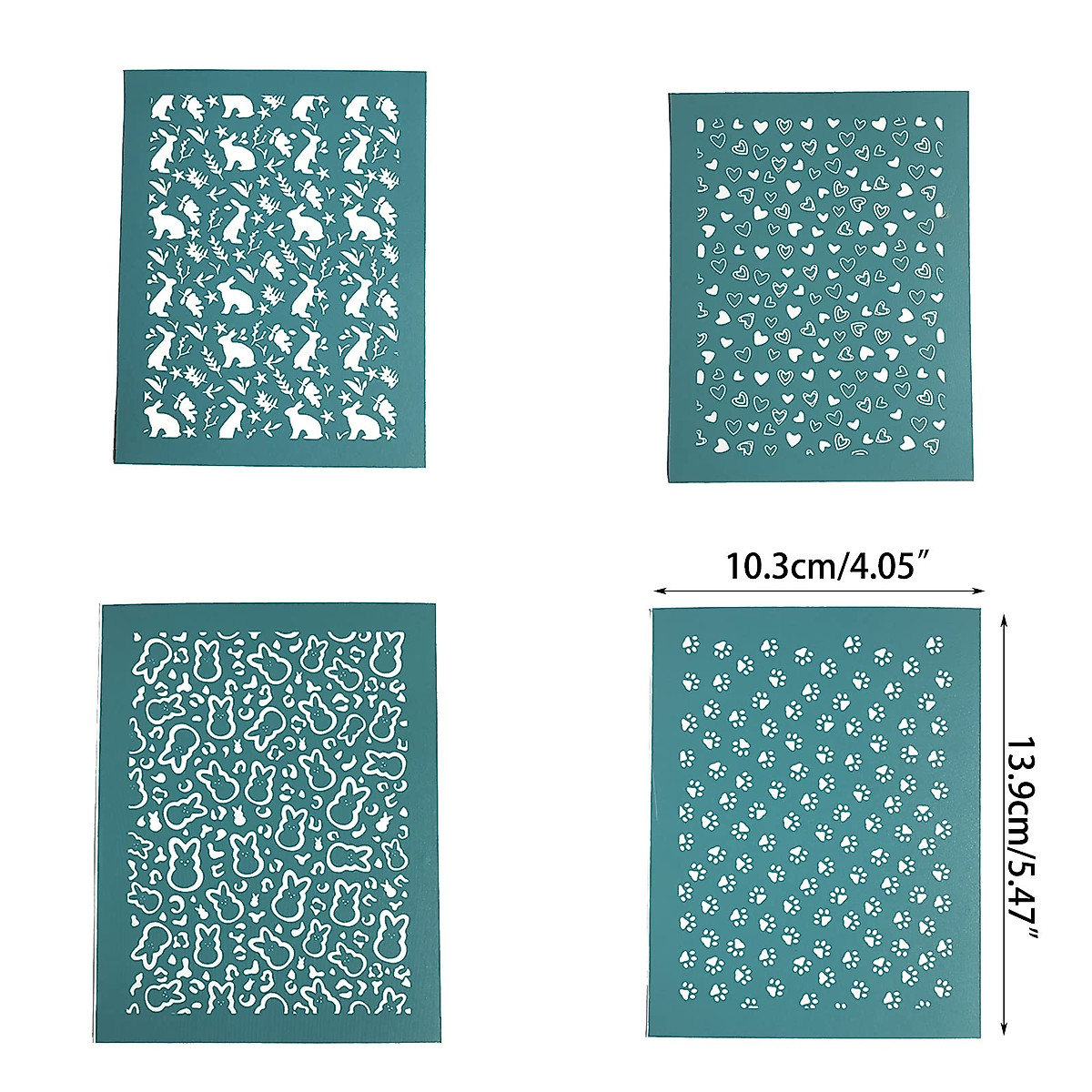 Yuly Rabbit Silk Screen Stencils Clay Silk Screen Stencils for Printing on Clay Paper T-Shirt Clay Jewelry Making Supply Clay Sculpting Tools Professional Clay Sculpting Tools for Beginners Kids