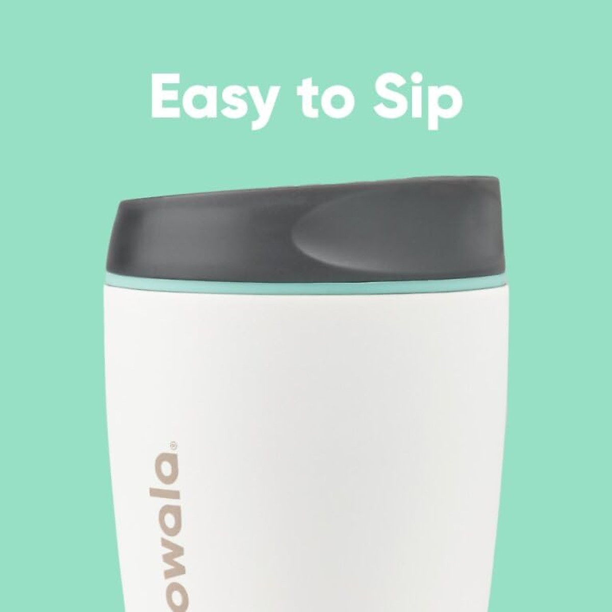 Owala SmoothSip Insulated Stainless Steel Coffee Tumbler, Reusable Iced Coffee Cup, Hot Coffee Travel Mug, Perfect for Cappuccino, BPA Free, 10 oz, Gray (Cloudscape)