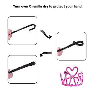 100Pcs Pink Pipe Cleaners，30cmX6mm Pipe Cleaners Craft Chenille Stems for DIY Art Creative Crafts (Pink100)