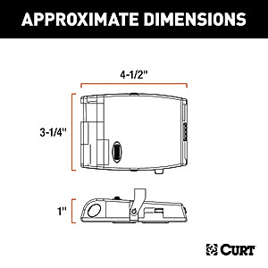 CURT 51120 Discovery Electric Trailer Brake Controller, Time-Delay , black