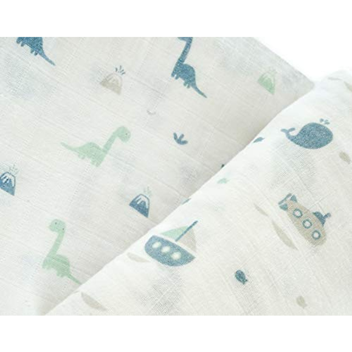 Cotton Organics Muslin Swaddle Blanket, Extra Soft and Hypoallergenic Organic Cotton, Gift Box (Blue)