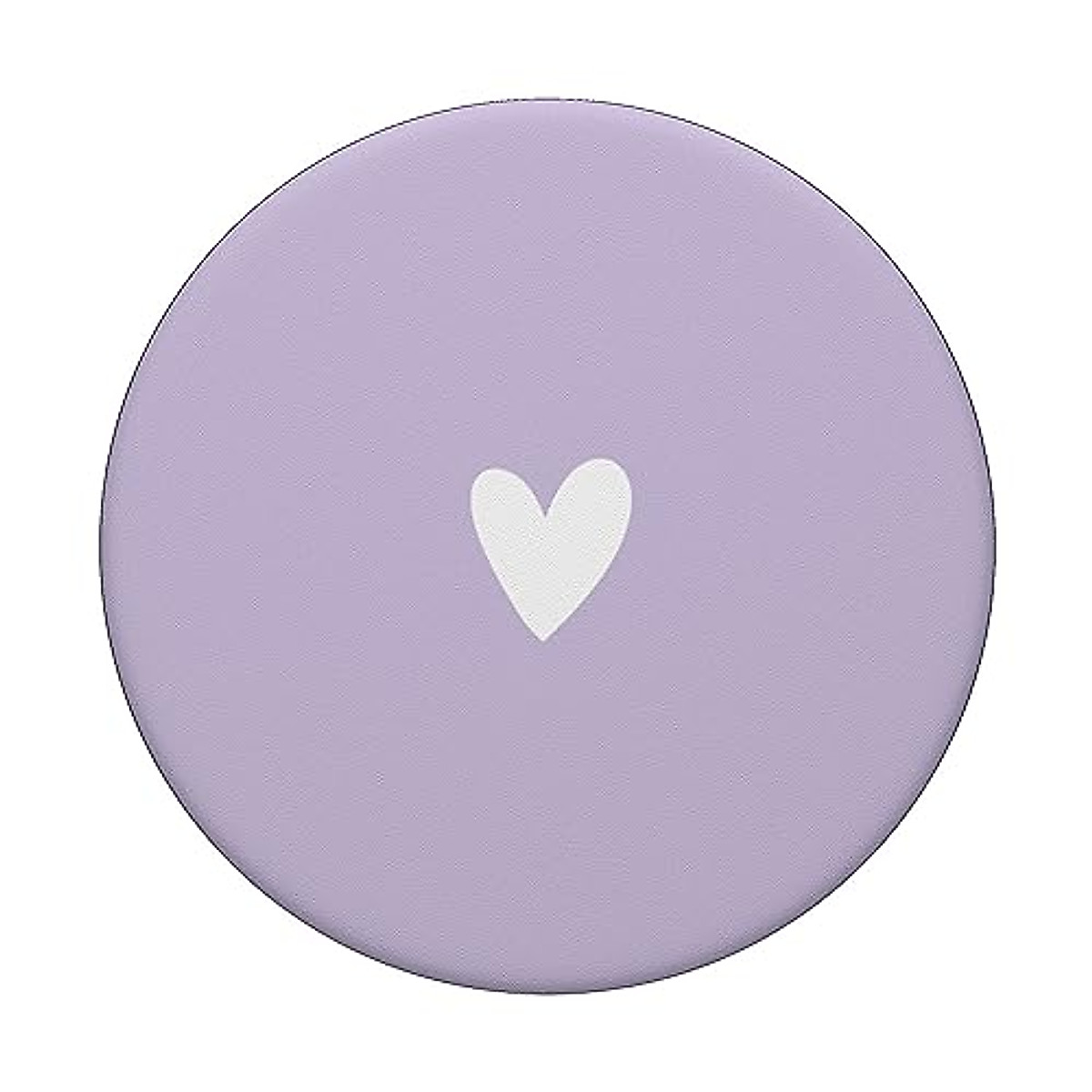White Light Pastel Purple Minimalist Heart PopSockets Standard PopGrip